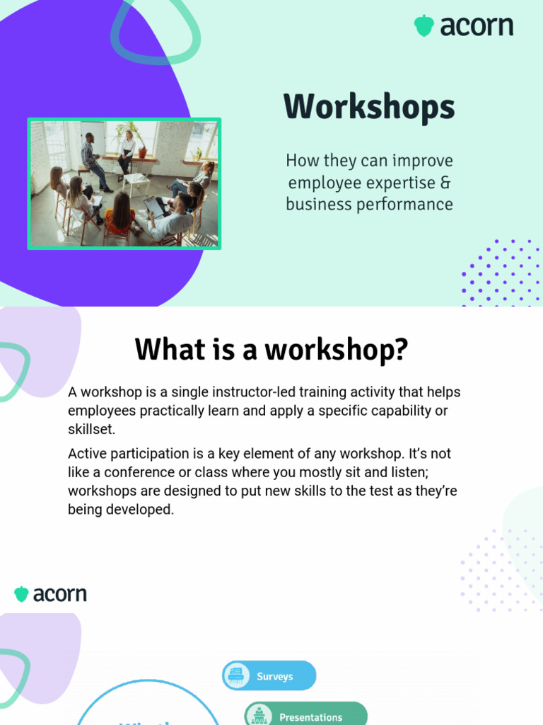 Why Workshops? | PDF | Mentorship | Expert