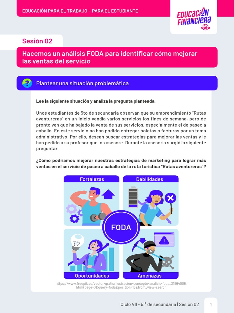 Ept - U1 - S2 - V Año - Estudiante | PDF | Análisis FODA | Marketing