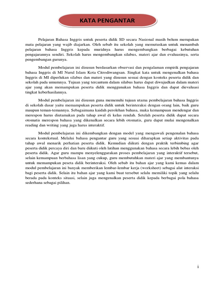 Modul Kelas 5 | PDF | Kajian Bahasa Asing