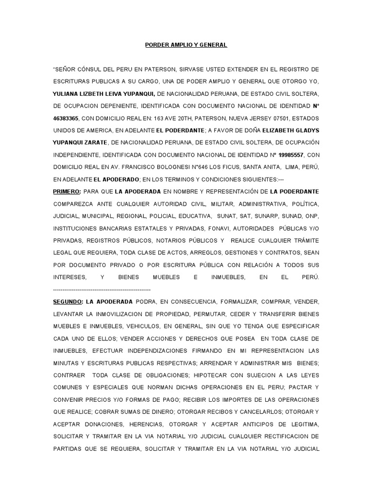 Poder Amplio y General | PDF | Bancos