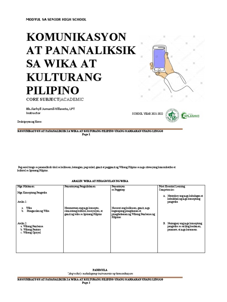 Module 1 Komunikasyon | PDF