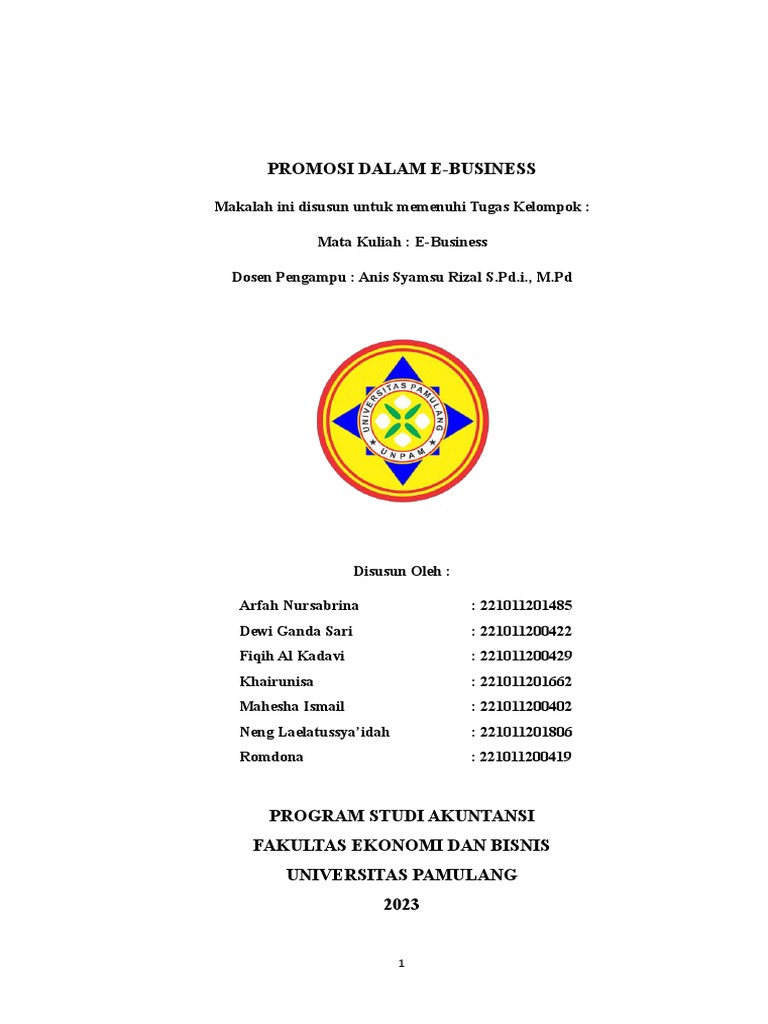 Tugas Kelompok e Bisnis | PDF