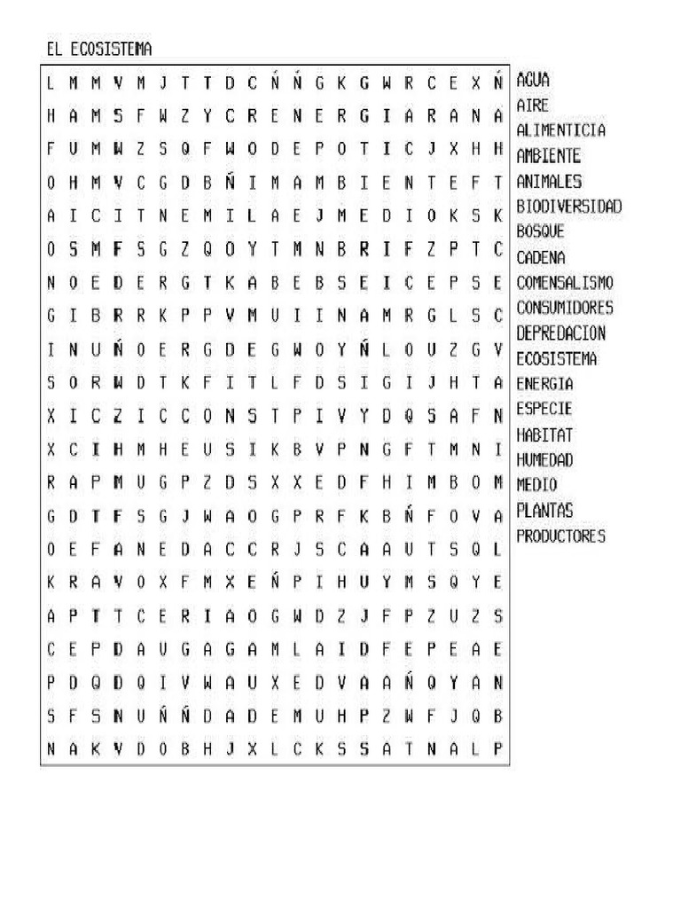 Sopa de Letras Ciencias Naturales | PDF