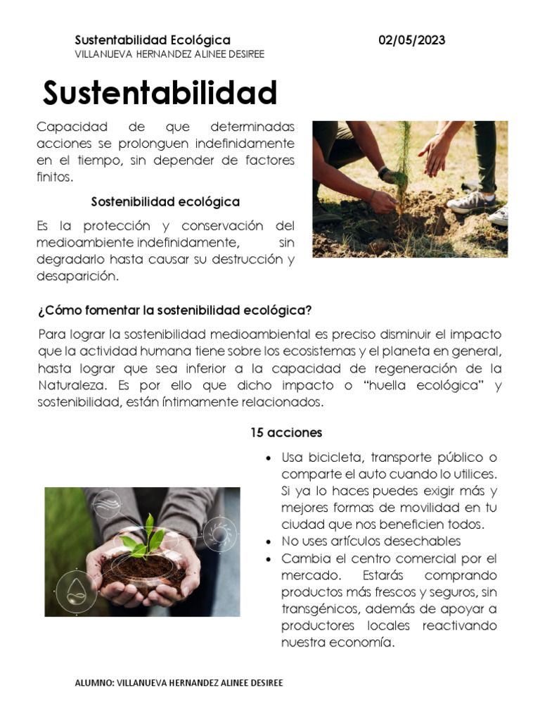 Sustentabilidad Ecologica | PDF | Residuos | Sustentabilidad