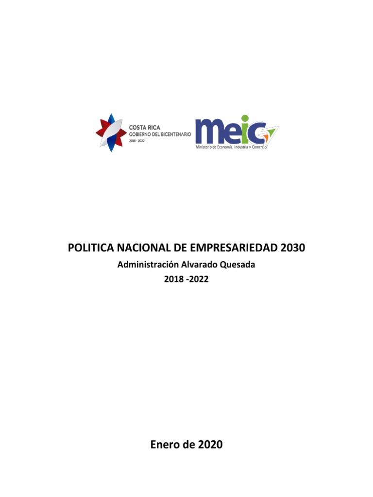 Plan Nacional de Emprendimiento 2023 | PDF | Pequeñas y medianas ...