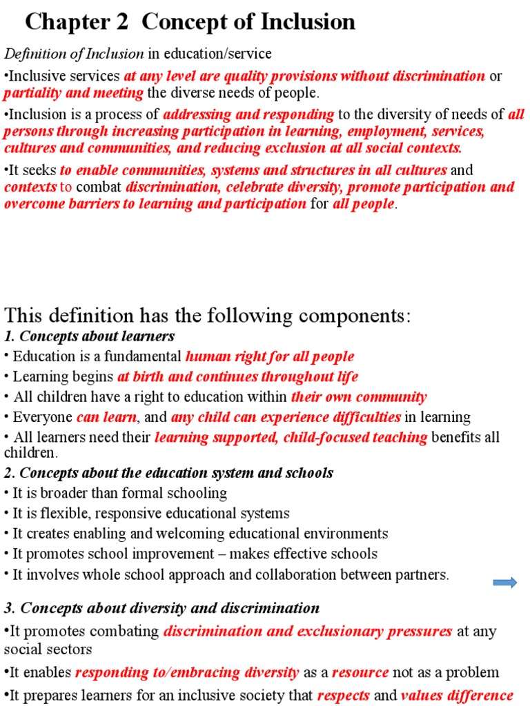 Chapter 2 Inclusiveness | PDF | Inclusion (Education) | Special Education