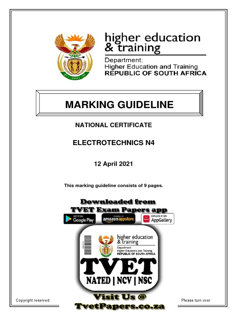 t530 - Electrotechnics n4 MG April 2021 | PDF | Electric Motor ...
