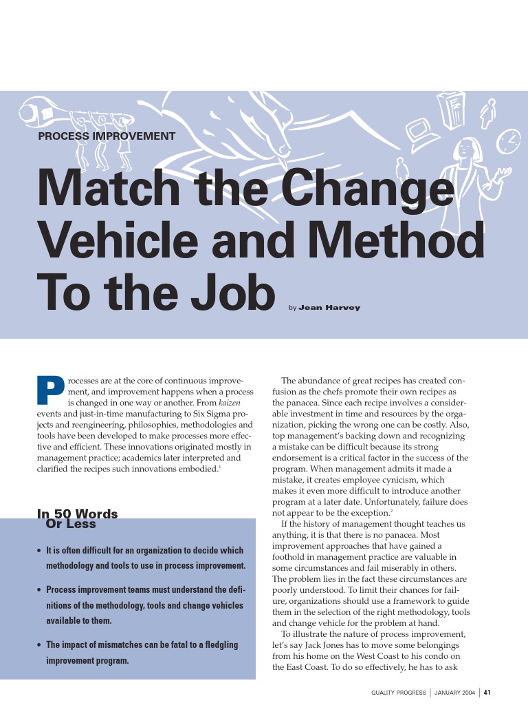 Match The Change Vehicle and Method To The Job | PDF | Design For Six ...