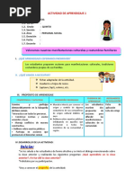 Costumbres y Tradiciones Familiares | PDF | Evaluación | Aprendizaje