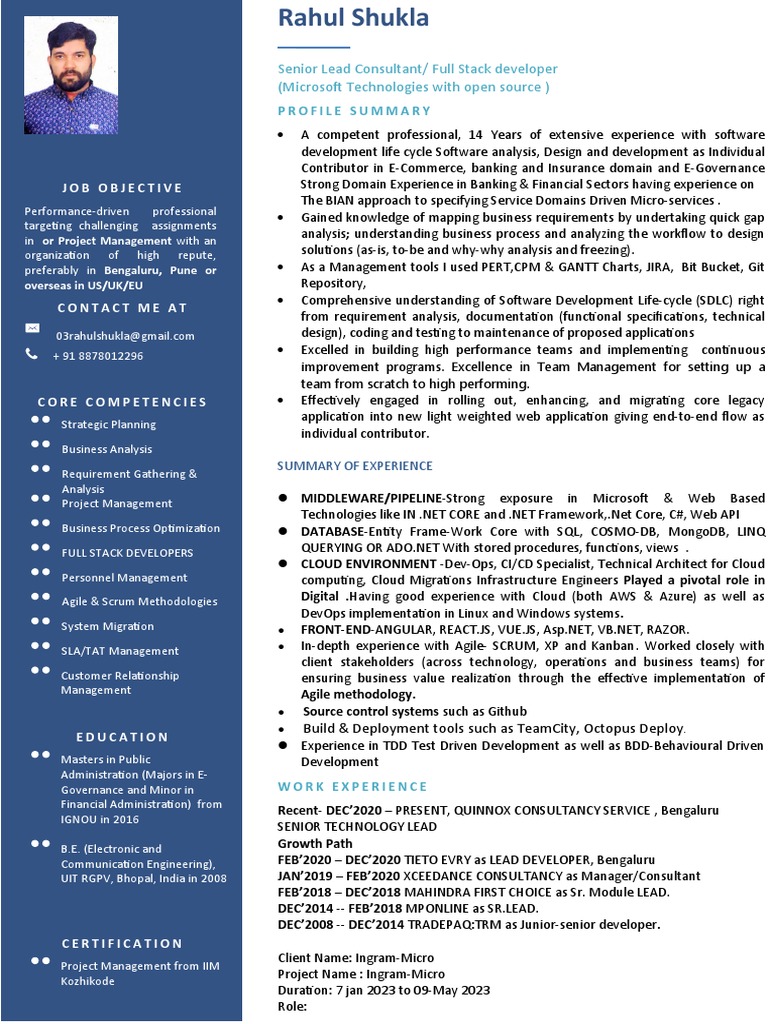 Rahul Resume New | PDF | Cloud Computing | Entity Framework