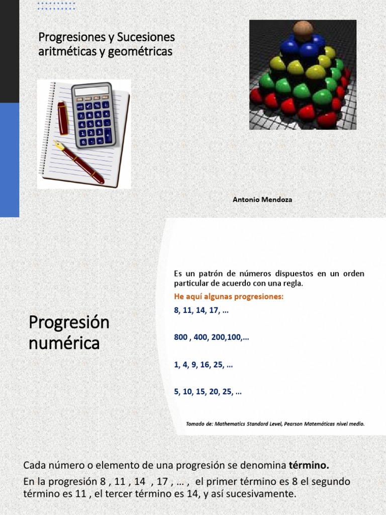 Progresiones y Sucesiones aritméticas y geométricas | PDF | Secuencia | Cálculo