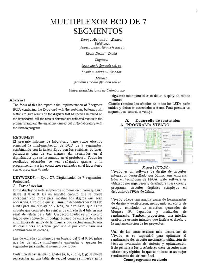 7 Segmentos | PDF | Vhdl | Arreglos de compuertas lógicas programables en sitio