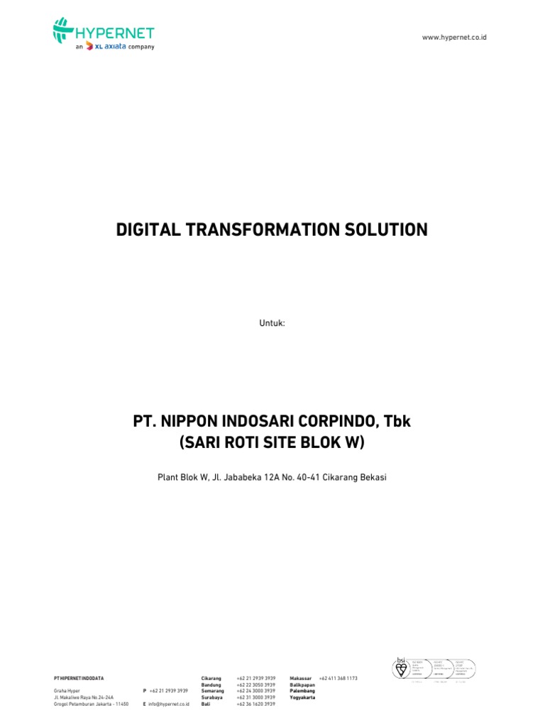 Hypernet Quotation 2023-Renewal Kontrak - 10 Mbps-Pt. Nippon Indosari Corpindo, TBK (Sari Roti ...