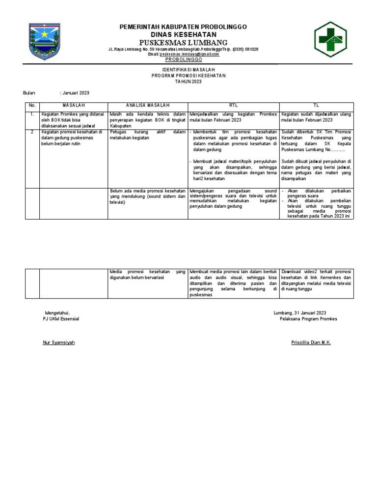 Pdca Promkes Jan-Juni 2023 | PDF