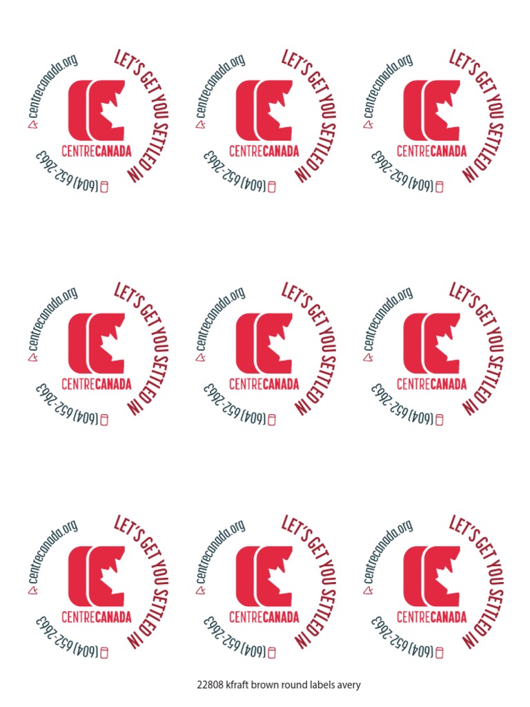 Kfraft Brown Round Labels Avery | PDF