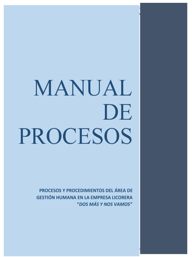 Manual de Procesos | Descargar gratis PDF | Reclutamiento | Aprendizaje