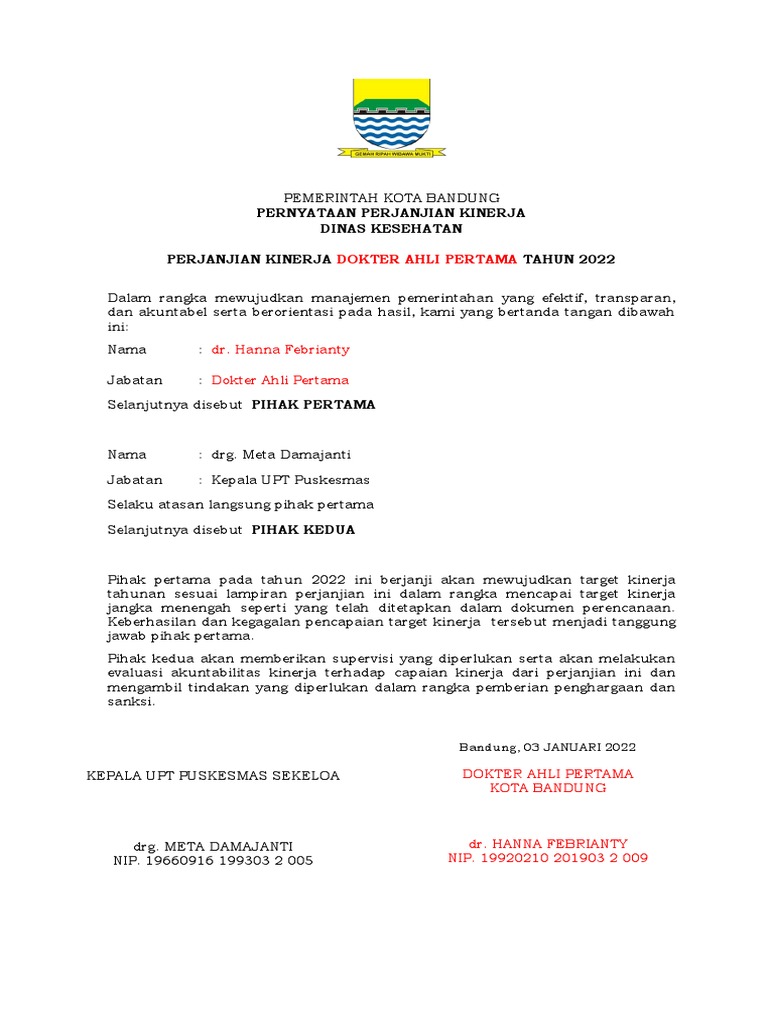 Contoh PK IKI Staf 2022 | PDF