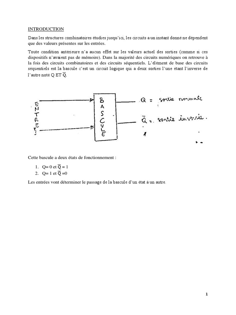 Bascule et Compteurs Numériques | PDF | Technologie numérique | Circuit électrique