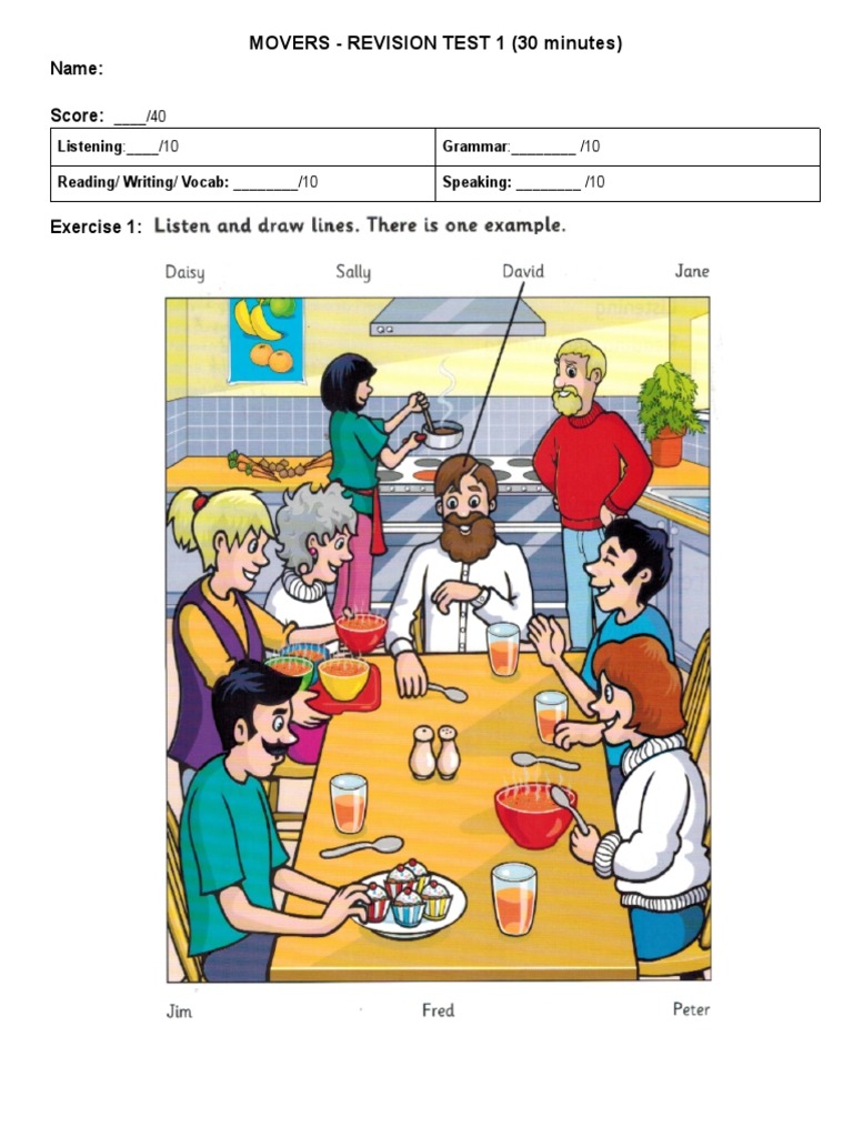 Movers - Revision Test 1 | PDF