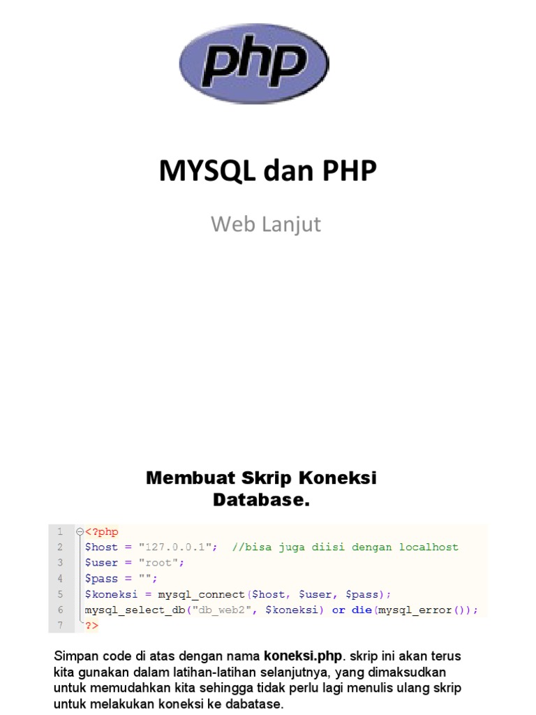 MYSQL Dan PHP | PDF