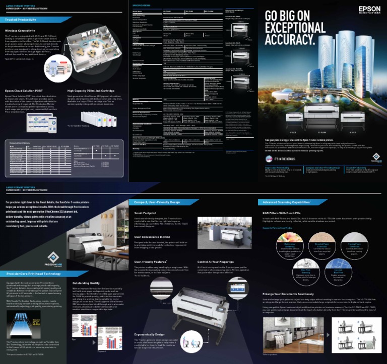 Epson SC T3435 T5435 T5430M | PDF | Printer (Computing) | Image Scanner