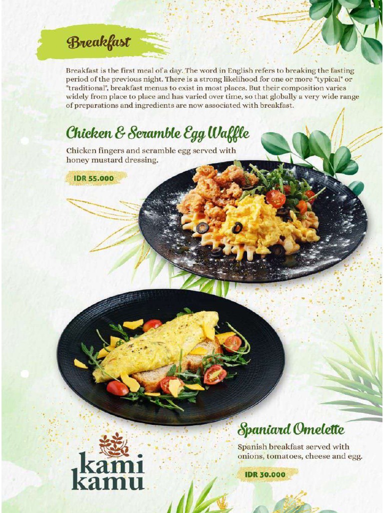 Kamikamu Menu | PDF