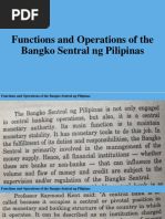 BSP Functions and Roles Overview | PDF | Foreign Exchange Reserves | Money