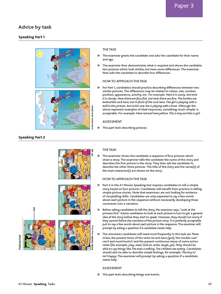 Movers - Speaking Guideline | PDF | Question | Linguistics