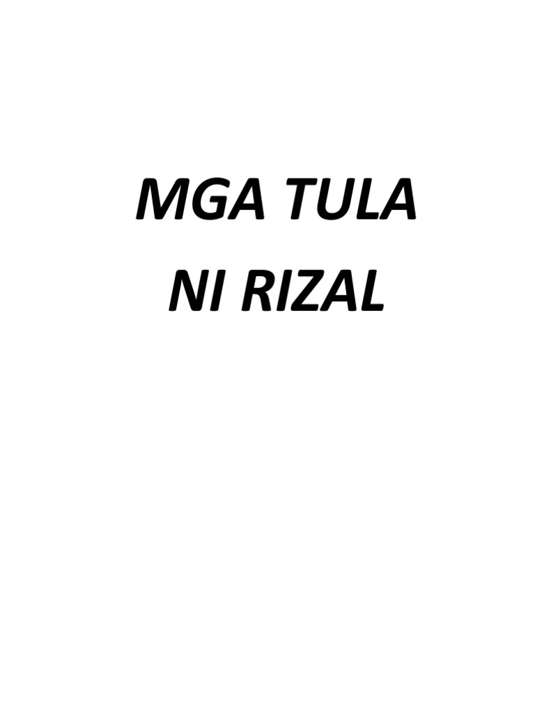 Mga Limbag Na Tula Ni Jose Rizal | PDF | Granada