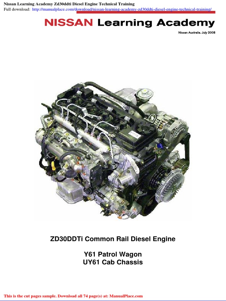 Nissan Learning Academy Zd30ddti Diesel Engine Technical Training | PDF ...