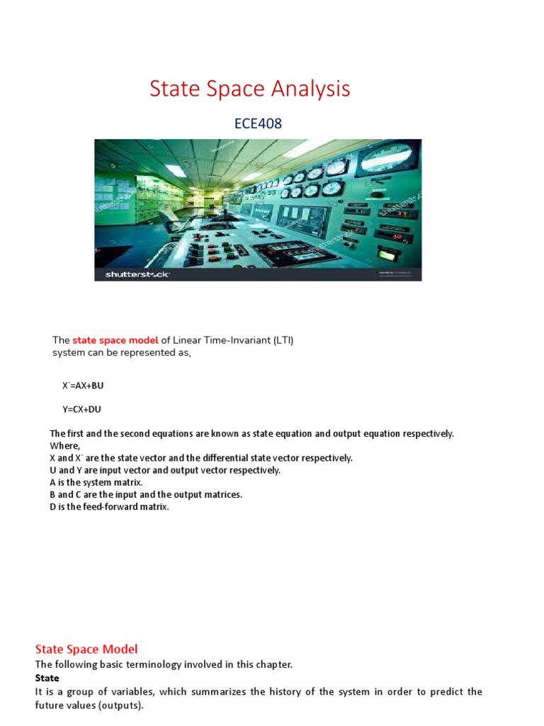 ECE408_Week 12_State Space | PDF | Determinant | Matrix (Mathematics)