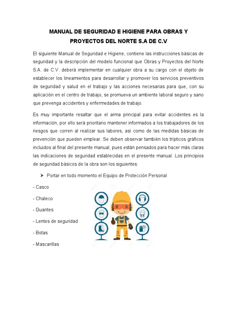 Manual de Seguridad e Higiene | Descargar gratis PDF | Residuos | Defensa Civil