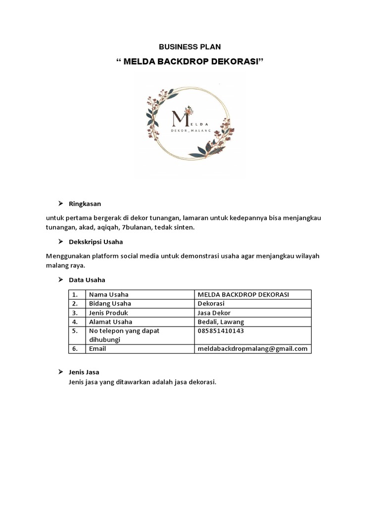 Business Plan Backdrop | PDF