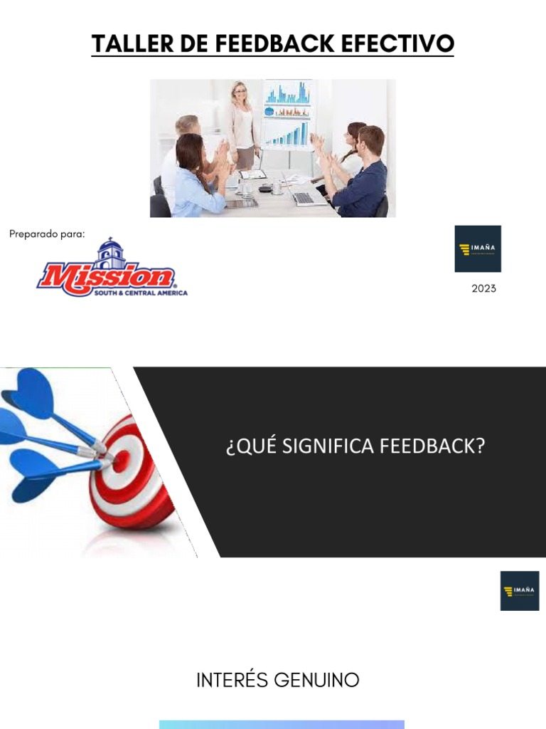 Taller de Feedback Efectivo - Luis Imaña | PDF | Realimentación