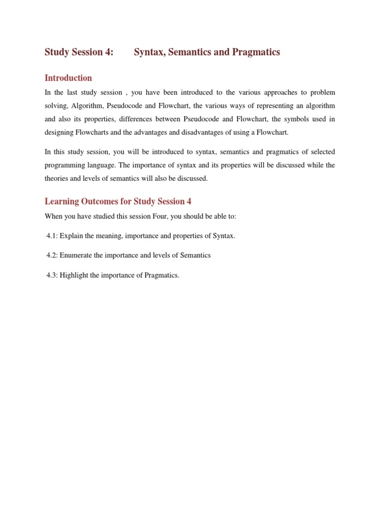 Lecture 4 Pdf Programming Language Syntax