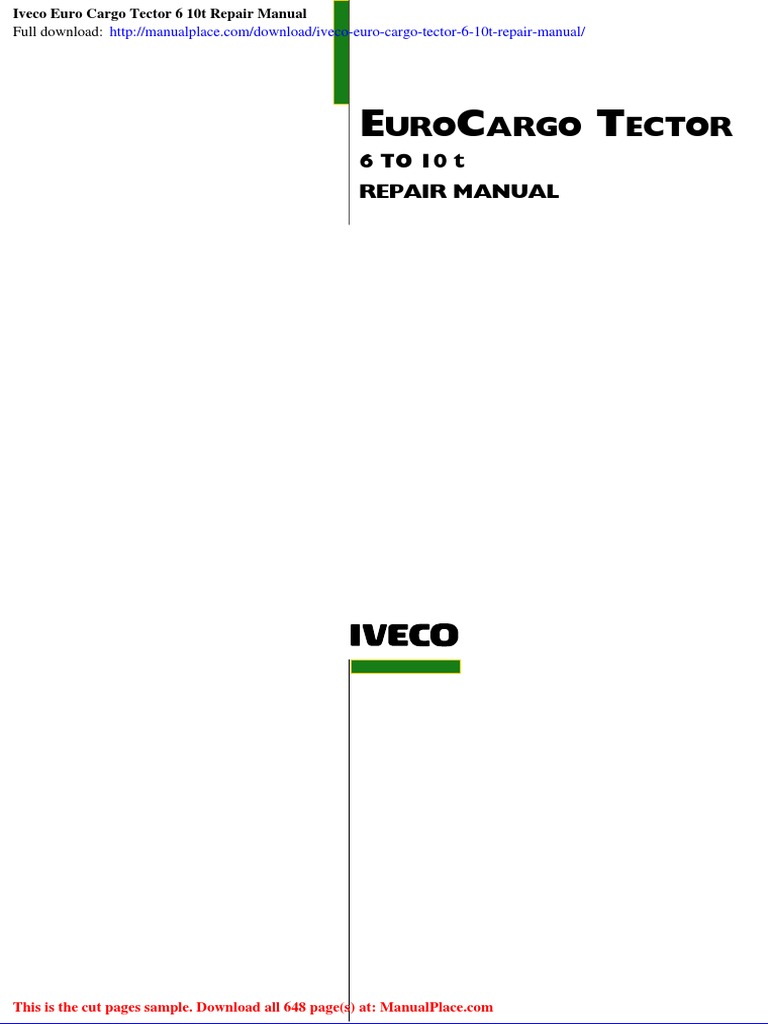 Iveco Eurocargo Tector Repair Manual | PDF | Truck | Axle