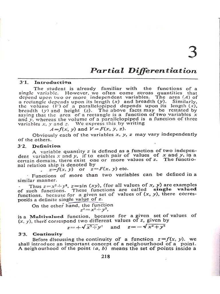 Partial Differentiation (1) | PDF