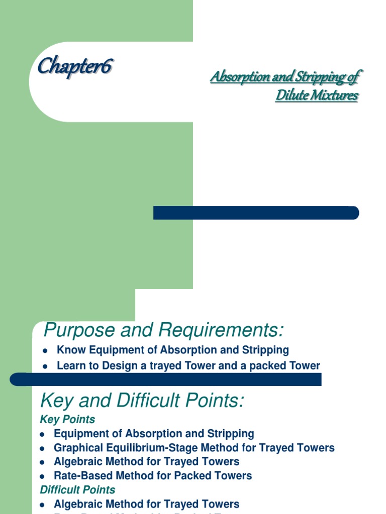 Absorption & Stripping Design Guide | PDF | Unit Operations | Phases Of ...