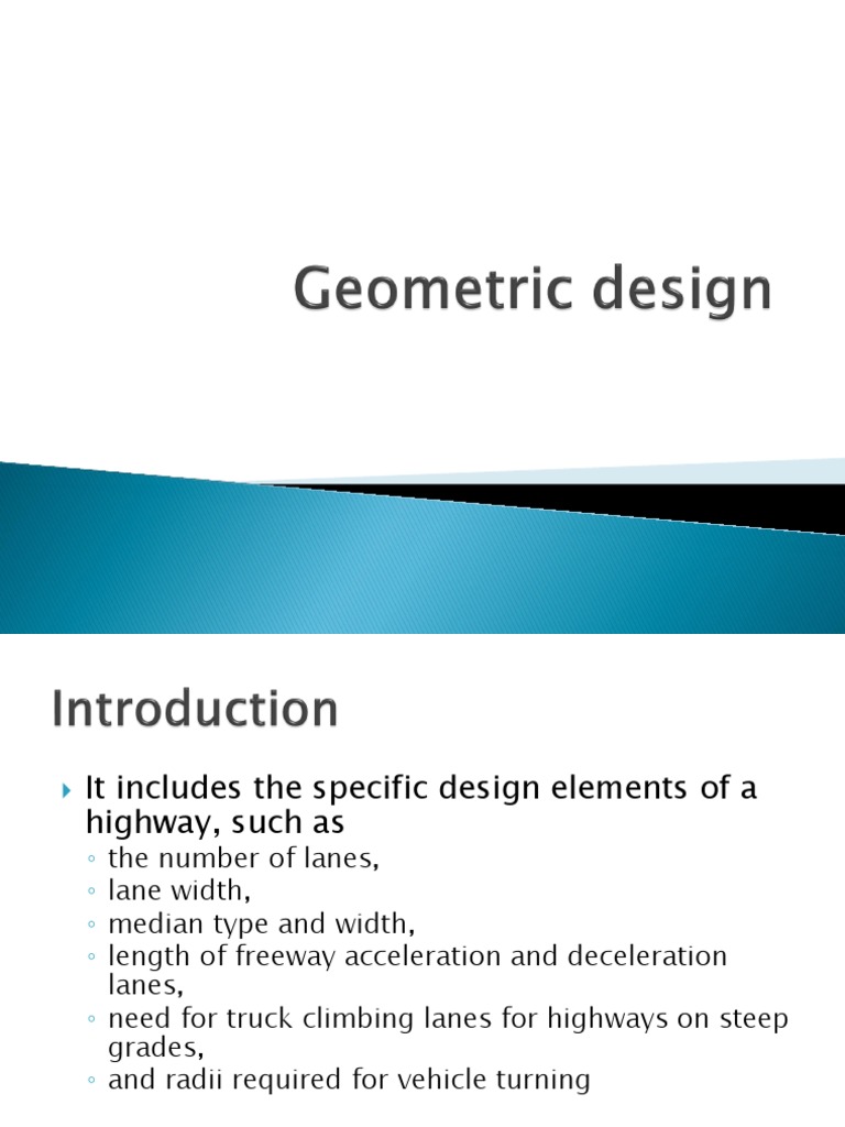 Lecture 6 Highway Geometric Design | PDF | Slope | Geometry