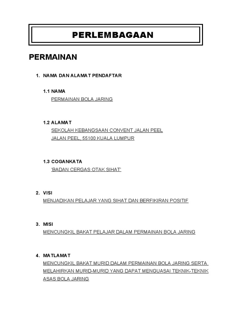 Perlembagaan Bola Jaring | PDF
