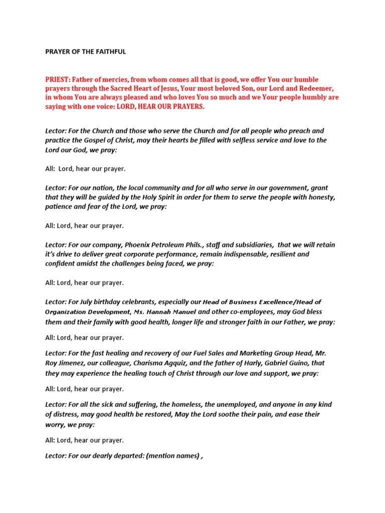 July Mass Petition | PDF