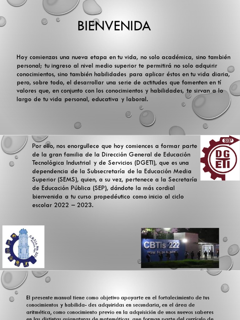 Bienvenida Al Cbtis 222 | PDF