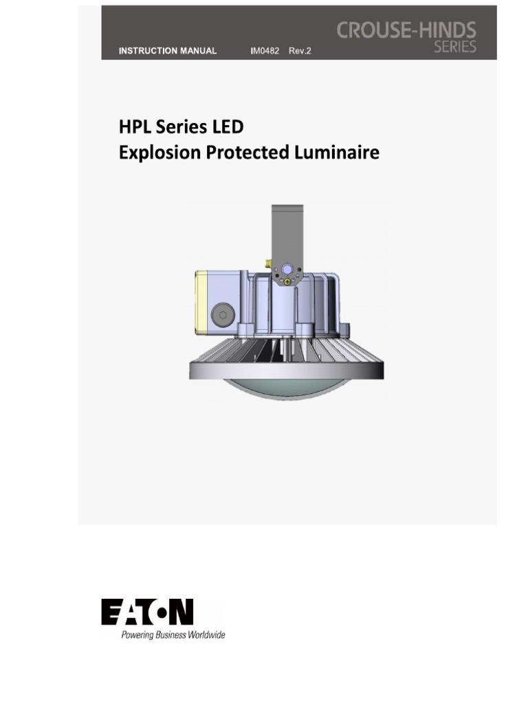 Crouse Hinds HPL Led Instruction Manual | PDF