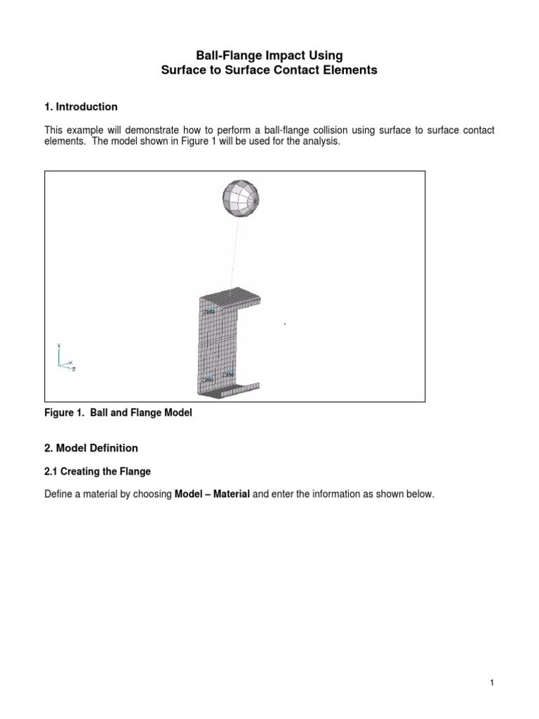 Ball-Flange Impact Using Surface To Surface Contact Elements | PDF ... Ball-Flange Impact Using Surface To Surface Contact Elements | PDF ...