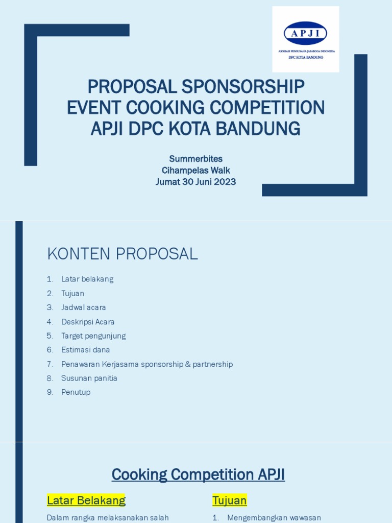 Proposal Event Cooking Competition | PDF