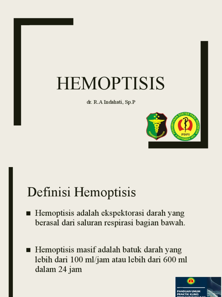 Hemoptisis | PDF | Perjalanan | Sains & Matematika