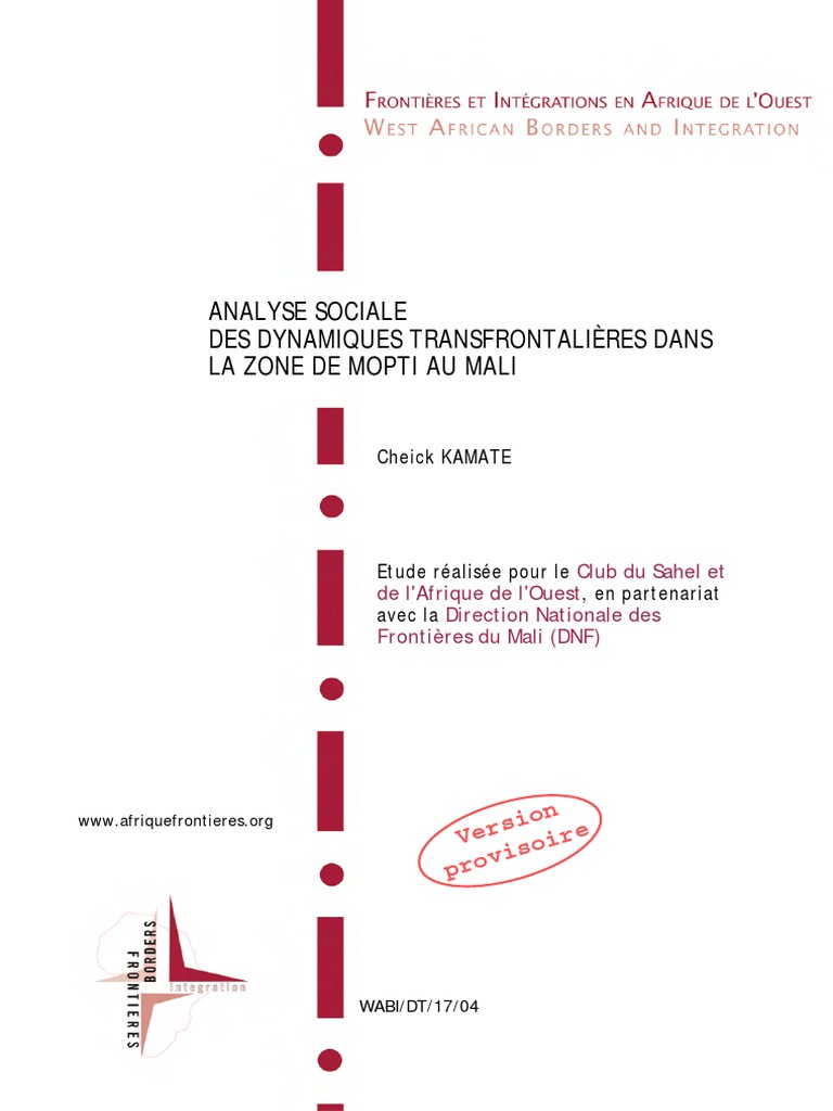 Wabi Kamate Mopti Mali | PDF | Burkina Faso | Mali