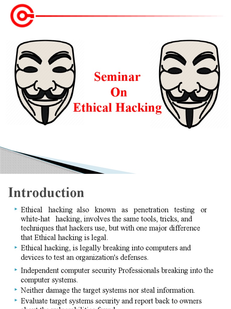 Ethical Hacking Pdf Security Hacker White Hat Computer Security