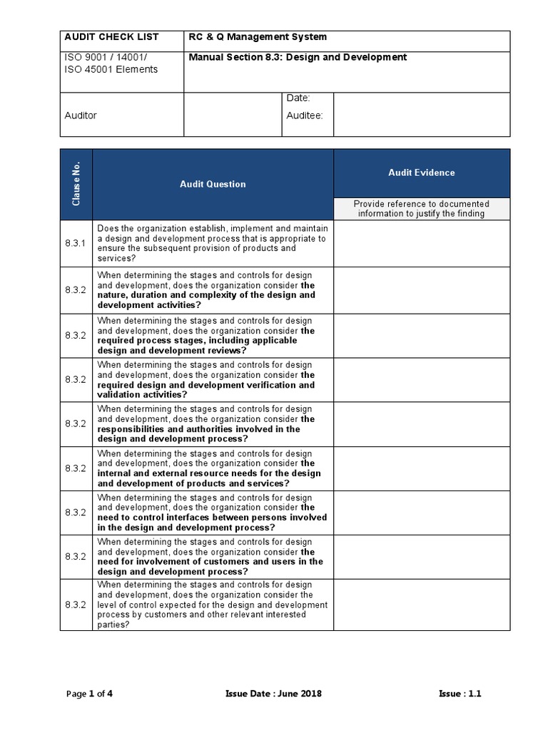 Section 8.3 - Design and Development | PDF | Audit | Verification And Validation