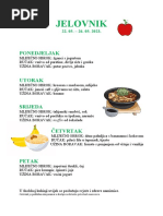 Školski Jelovnik 032025 | PDF